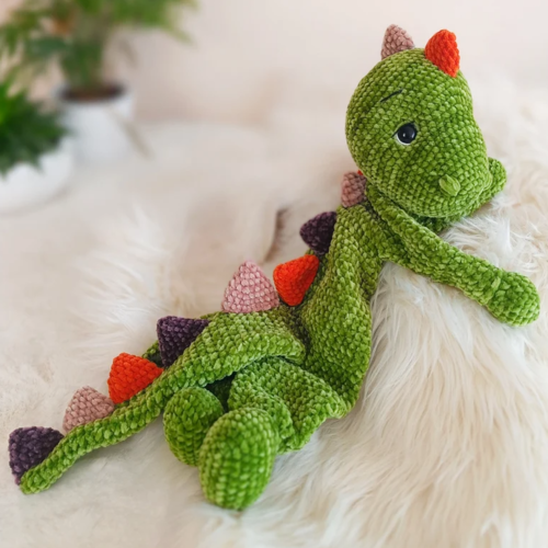 Dinosaur Snuggler, Dinosaur lovey, Crochet Dinosaur Pattern, Amigurumi ...